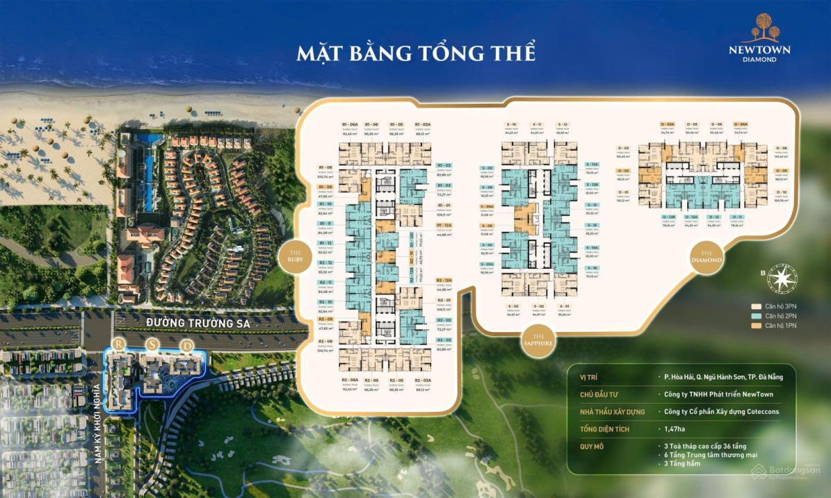 Tổng hợp 9 căn từ 1PN đến 3PN đáng mua nhất của dự án Newtown Diamond ...
