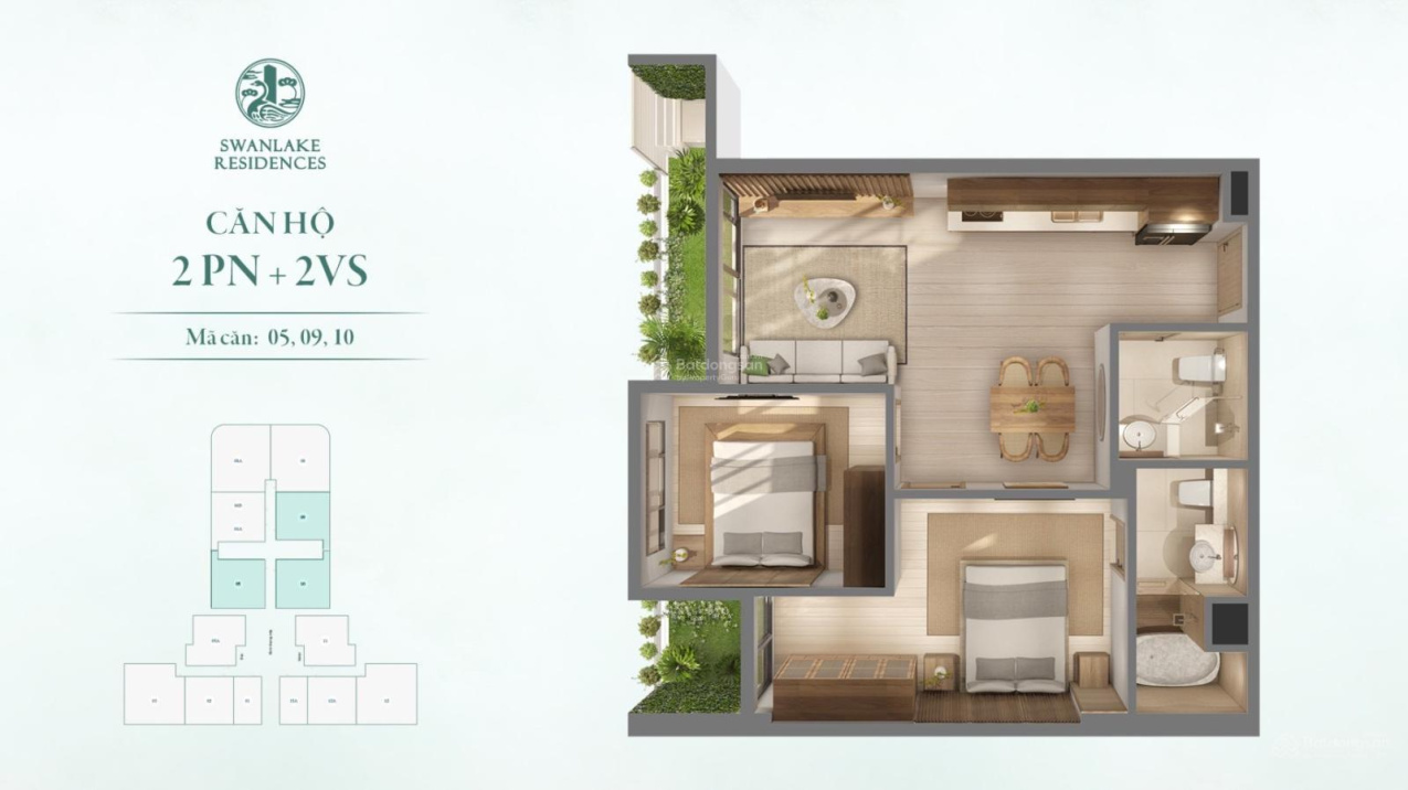 bán căn hộ onsen 2n2wc hoa hậu giá bán 6,xty tỷ bao phí sang tên